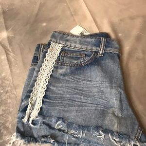 island Gypsy | Shorts | Island Gypsy Jean Shorts With Lace Sides | Poshmark